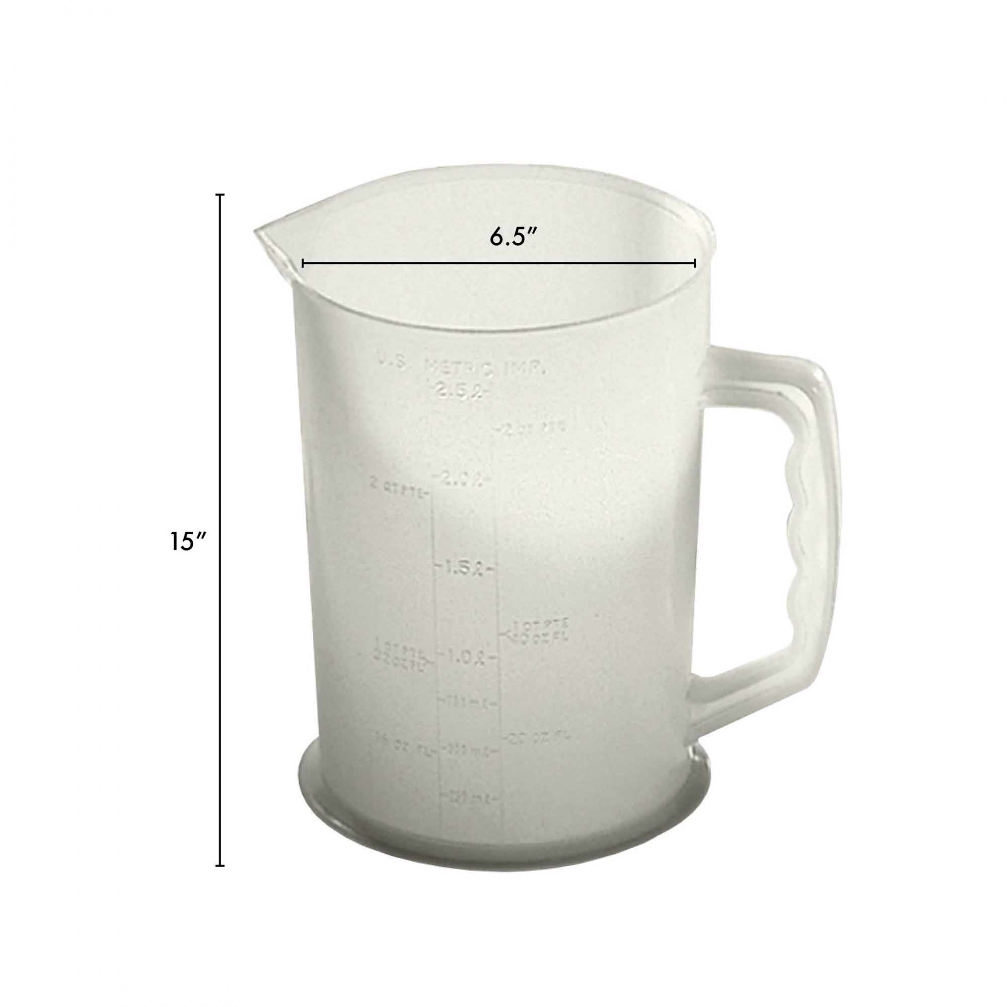 155-Ounce Heavy-Duty Graduated Measuring Container