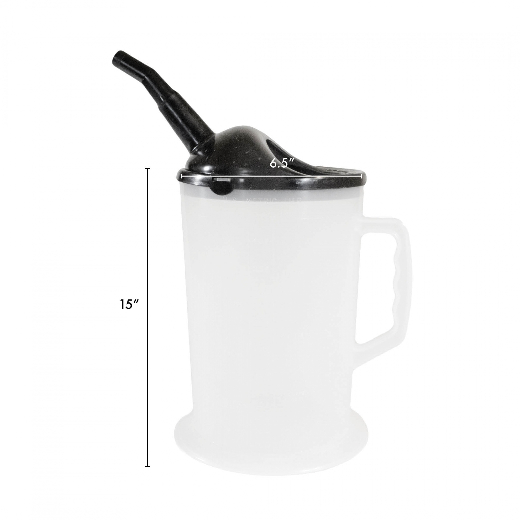155-Ounce Heavy-Duty Graduated Measuring Container with Spout