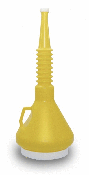 1 1/2-Quart Yellow Double Capped Funnel