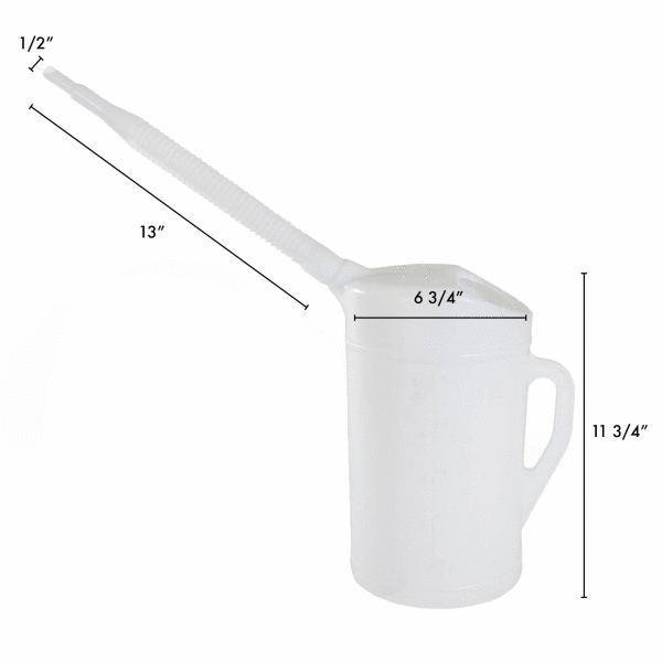 5-Quart Industrial Translucent Flex Spout Measurer