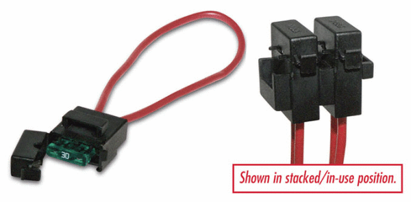 In-Line ATO/ATC Stackable Fuse Holder with 30 Amp Fuse