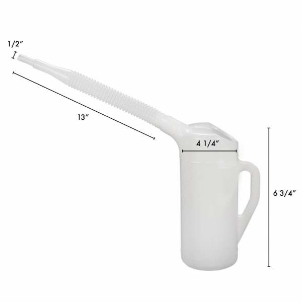 2-Quart Industrial Translucent Flex Spout Measurer