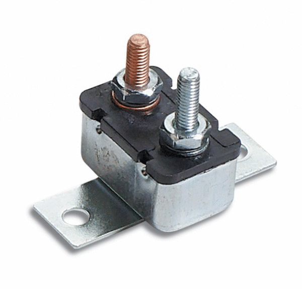 25 Amp Stud Mounted with Right Angle Bracket Circuit Breaker - Bulk