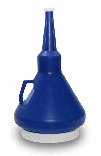 1 1/4-Quart Dark Blue Double Capped Funnel