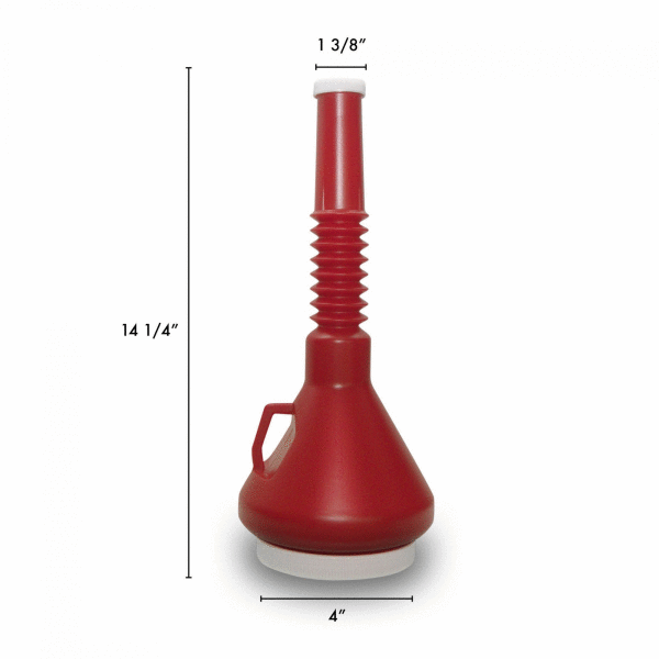 1 2/3-Quart Dark Red Double Capped Funnel