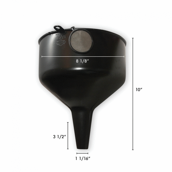 144-Ounce Black Extra Heavy-Duty Polyethylene Funnel