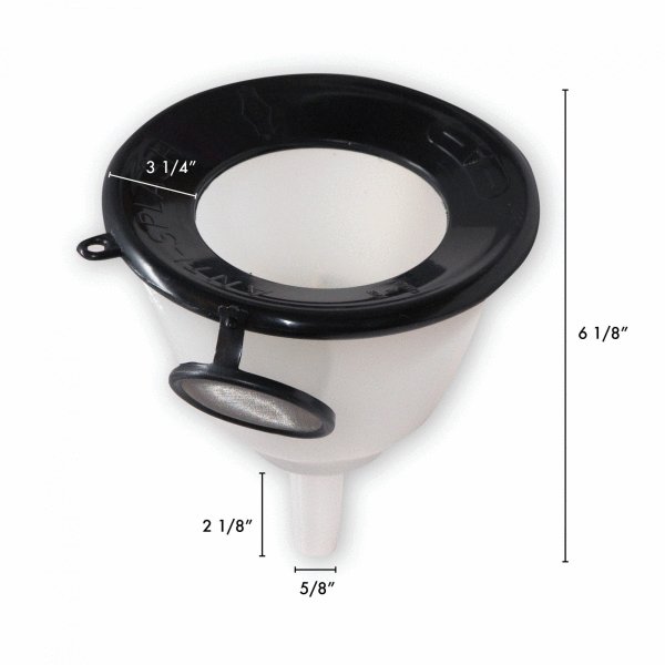 24-Ounce Extra Heavy-Duty Polyethylene Funnel with Anti Splash Ring
