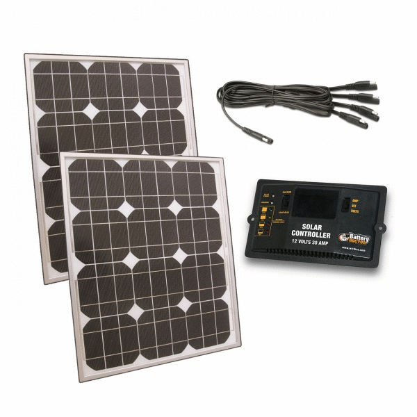 80 Watt Monocrystalline Solar Panel With 30 Amp Controller Deluxe Kit