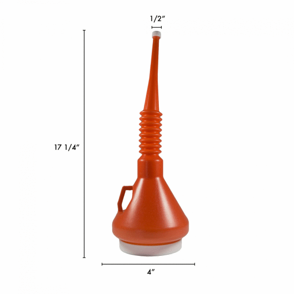 1 1/2-Quart Red Double Capped Funnel