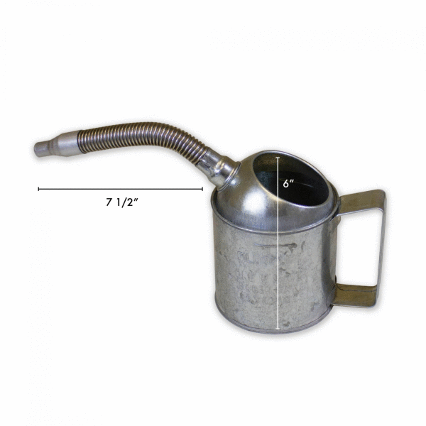 1-Quart Galvanized Measuring Container with Flex Spout
