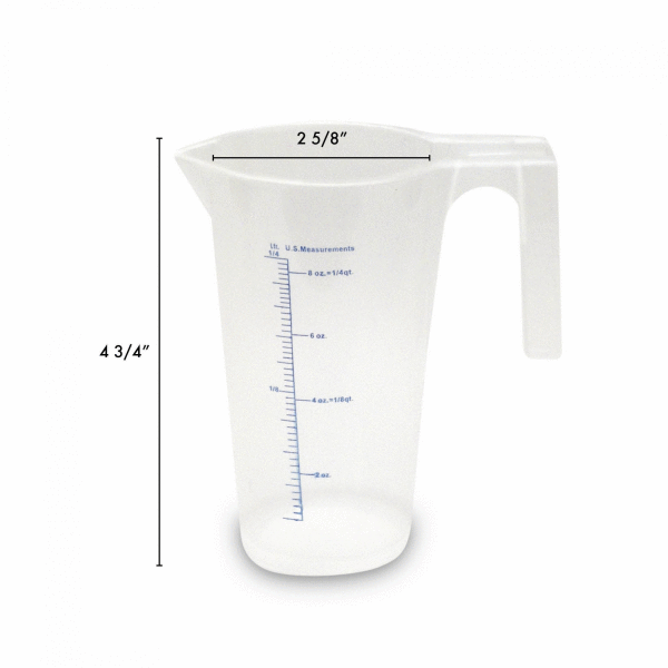 1/4-Quart General Purpose Graduated Measuring Container