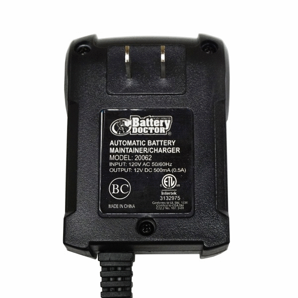 12 Volt 500 mA Smart Battery Charger and Maintainer